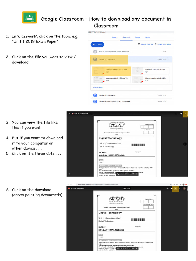 Download Files from Google Classroom | PDF