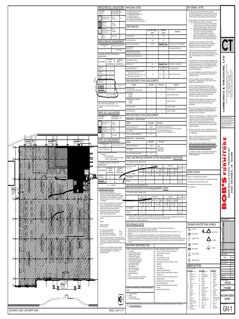 Occupancy Calculations and Codes | PDF | Door | Wall