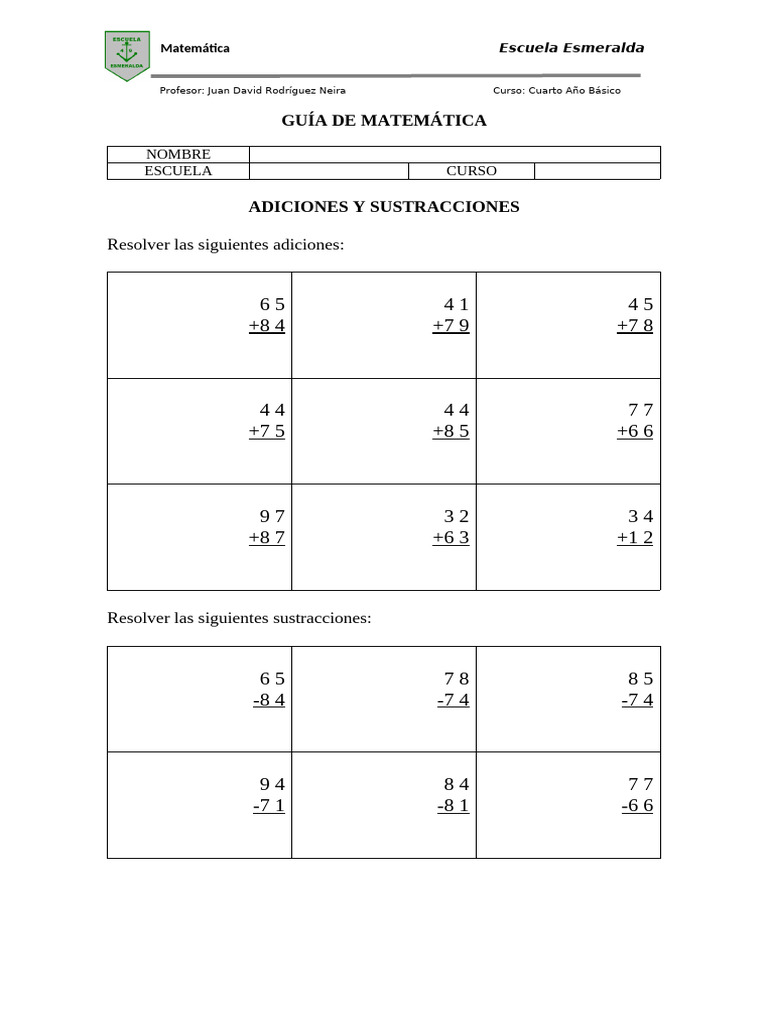 Guía de Matemática | PDF