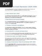 Causes and Effects of the Great Depression | PDF | Great Depression ...