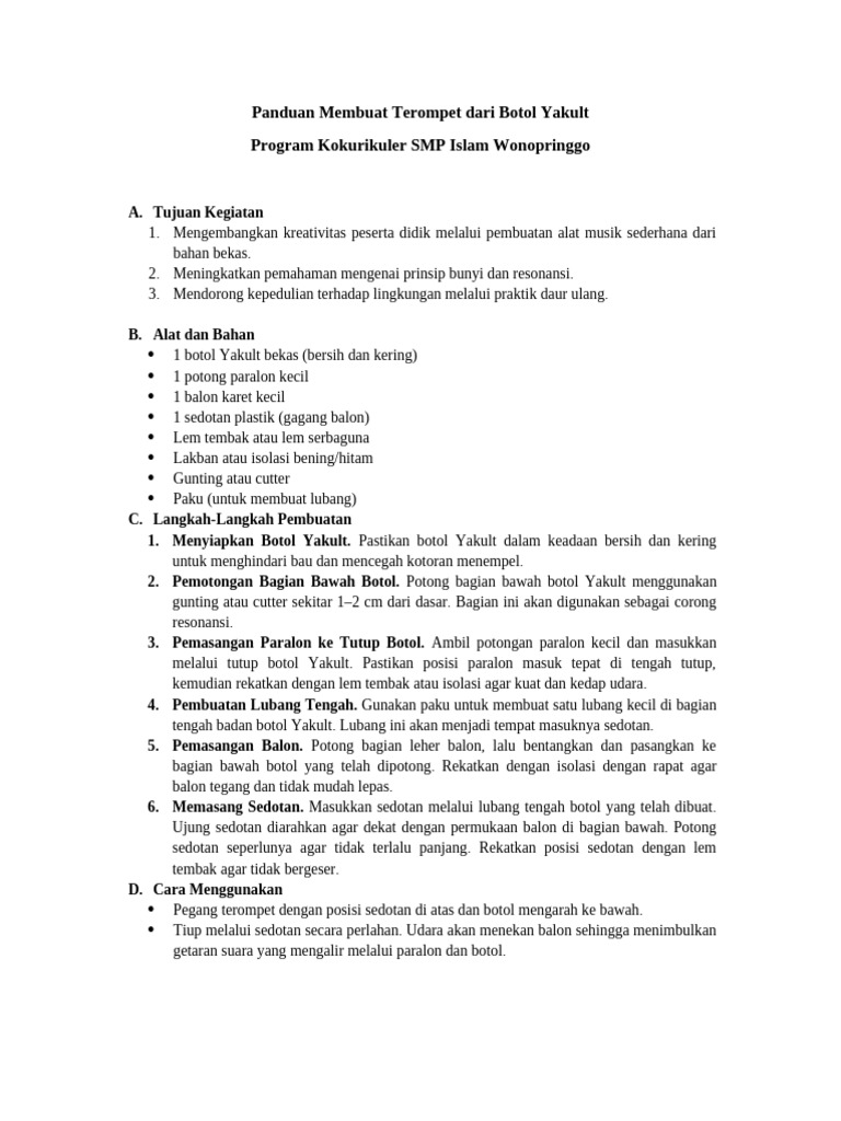 PANDUAN TEROMPET DAN KEYCHAIN | PDF