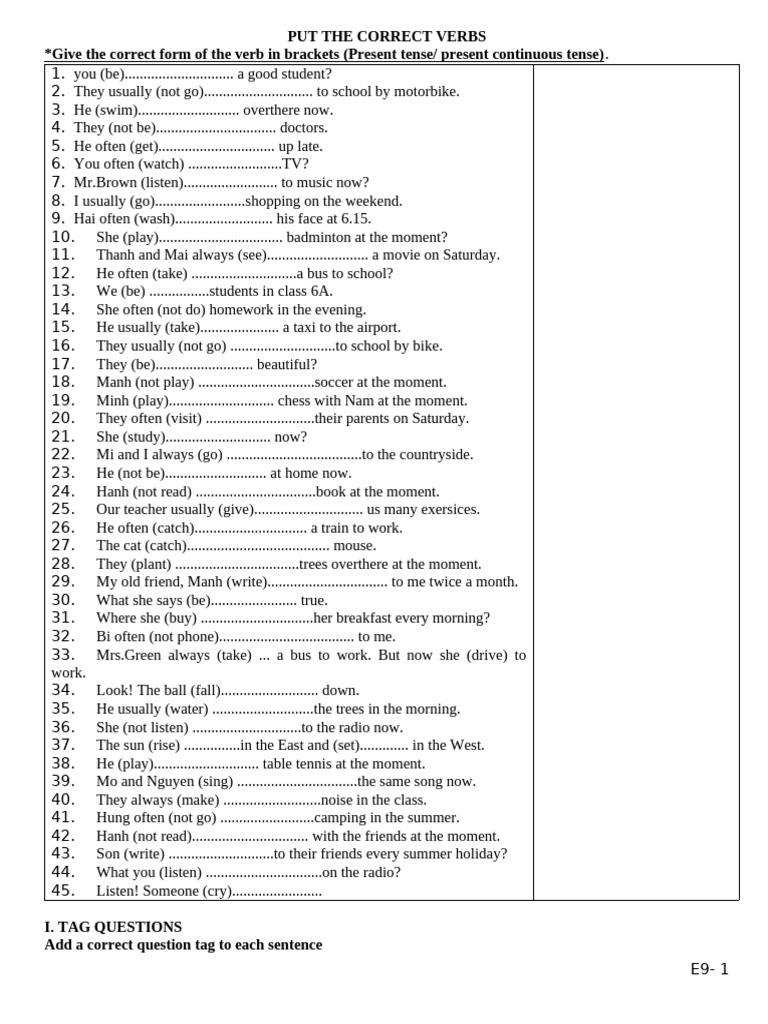 Prepositions Tag Qs B4 | PDF