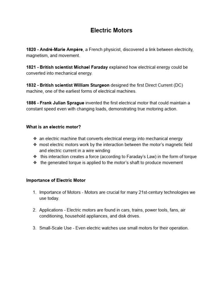 TLE Module 5 Electric Motors | PDF | Electric Motor | Electrical Components