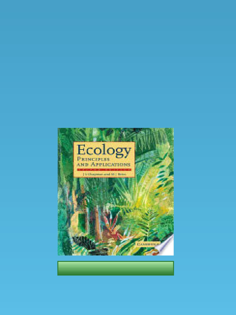 (Ebook) Ecology Principles and Applications by J. L. Chapman, M. J ...