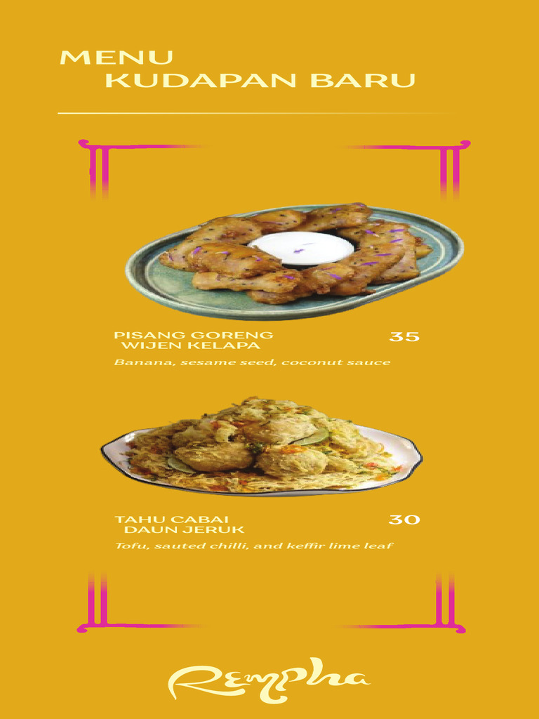 (Rempha) Menu Kudapan Baru-Small | PDF