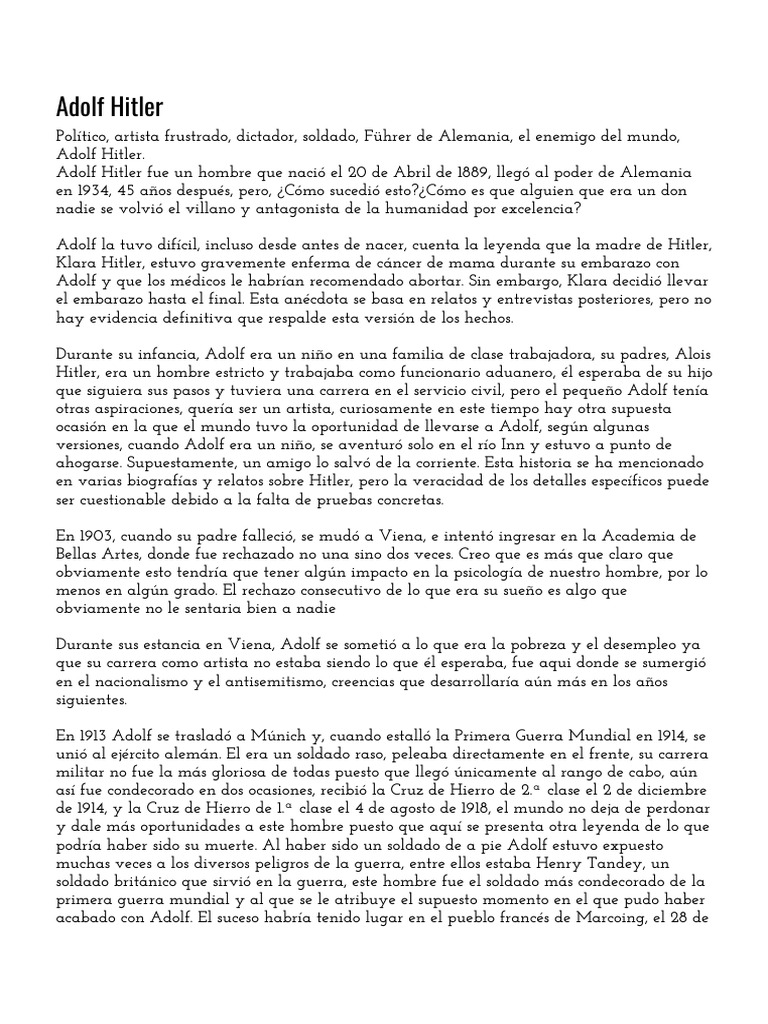 Personificación - Adolf Hitler | PDF | Adolf Hitler | nazismo