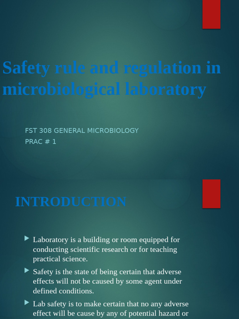 Microbiology laboratory safety regulation | PDF | Growth Medium ...