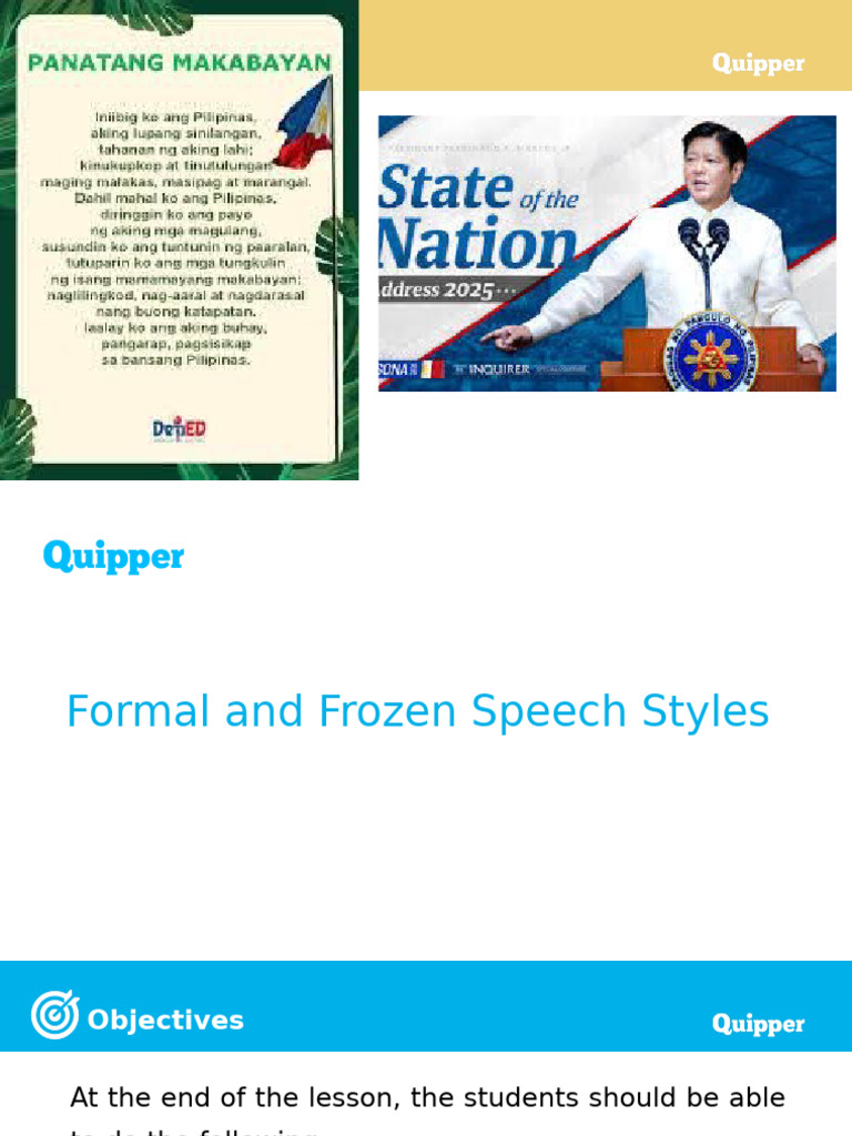 Understanding Frozen and Formal Speech | PDF
