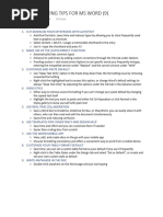 Advanced MS Word Features Overview | PDF | Microsoft Word | Computing