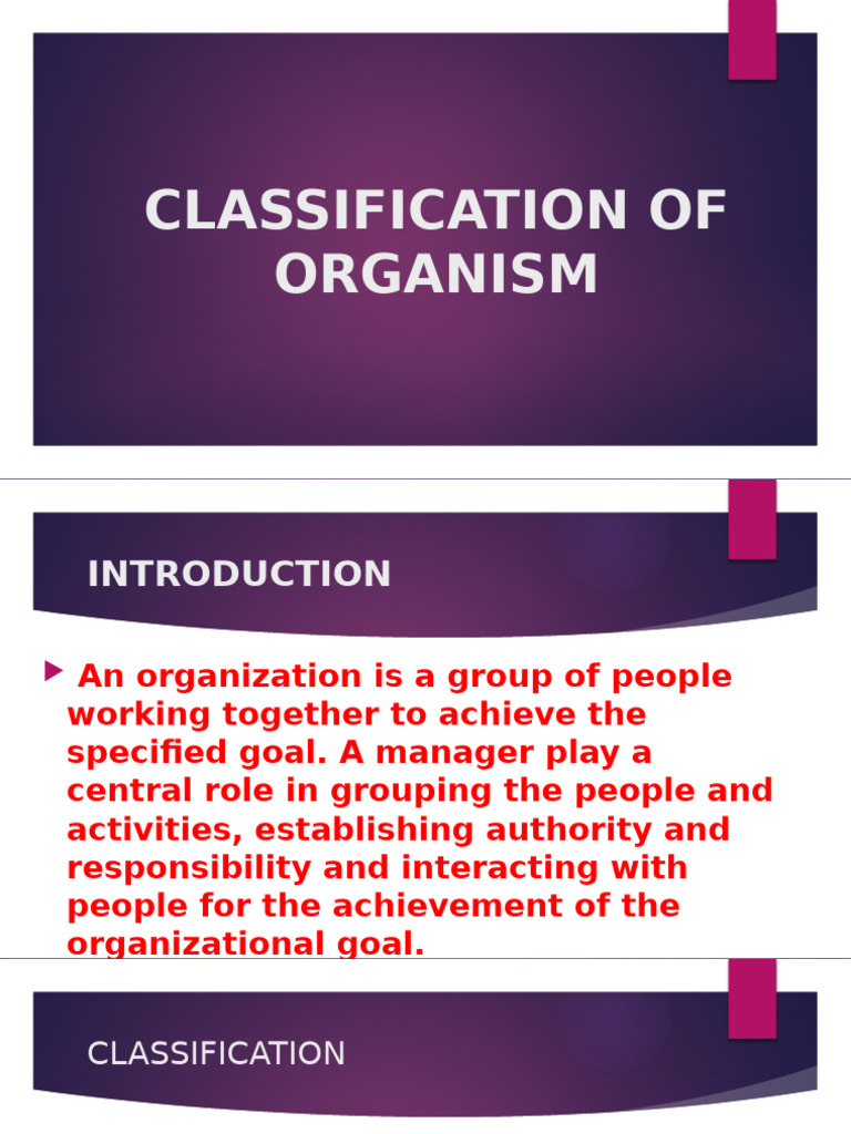 Classification of Living Organisms | PDF