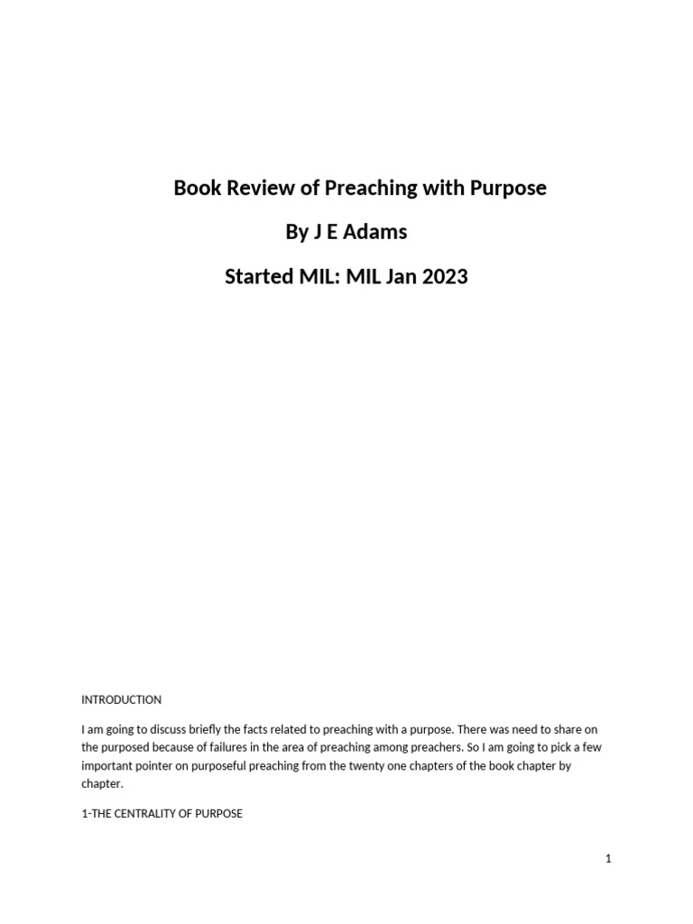 Purposeful Preaching Essentials | PDF | Sermon | Jesus