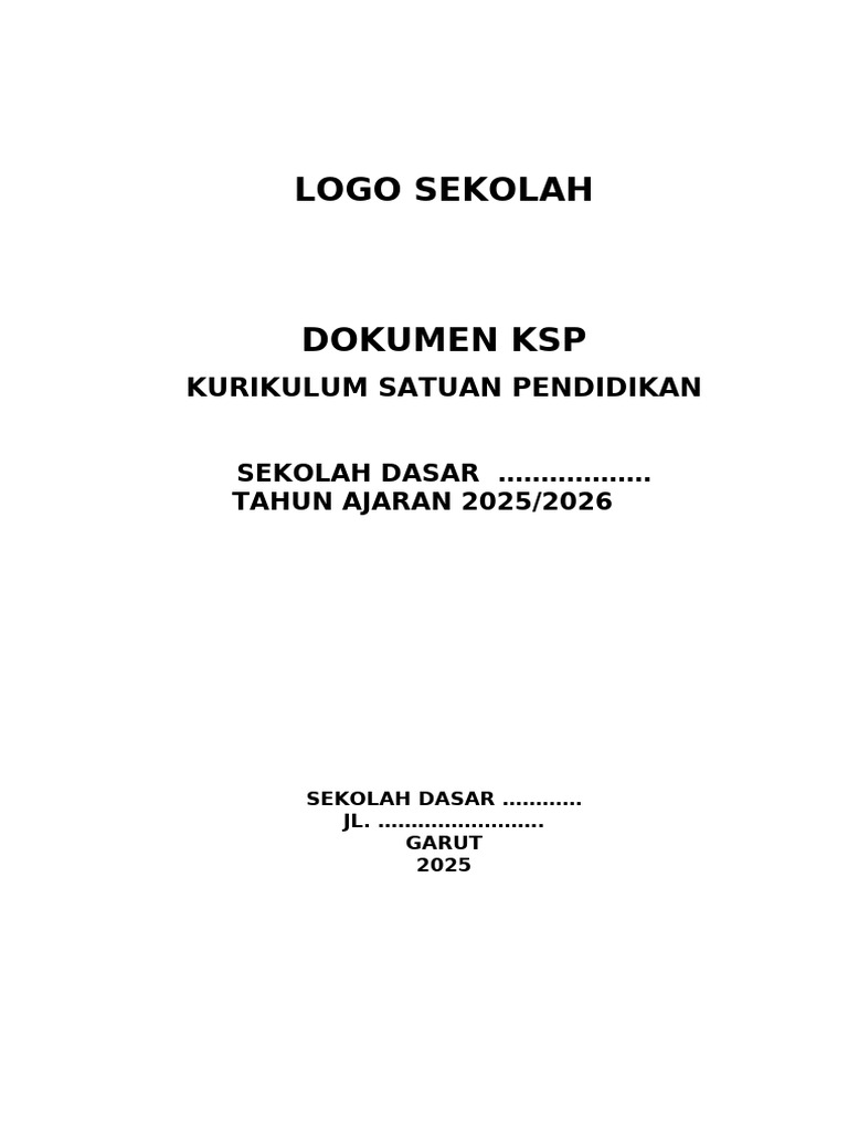 Contoh KSP 2025-2026 Pembelajaran Mendalam Terintegrasi Kka | PDF
