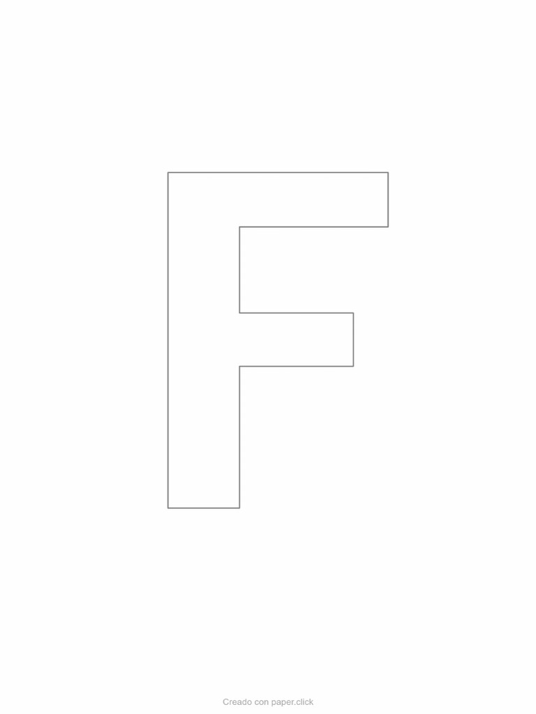 Molde de Letra F | PDF