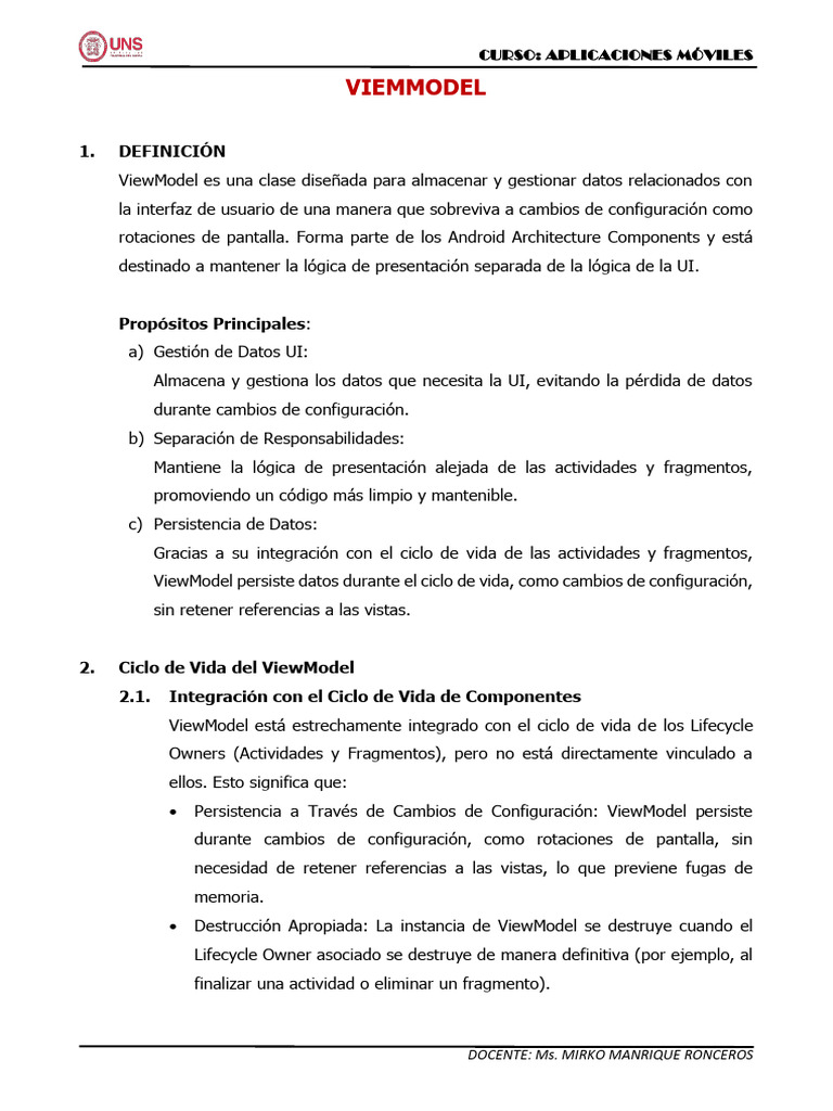 Introducción al ViewModel en Android | PDF | Aplicación movil ...