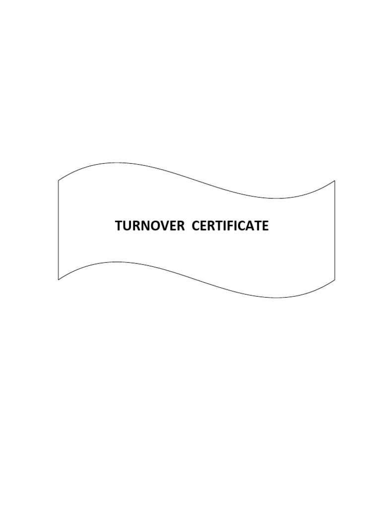 Turnover Certificate | PDF