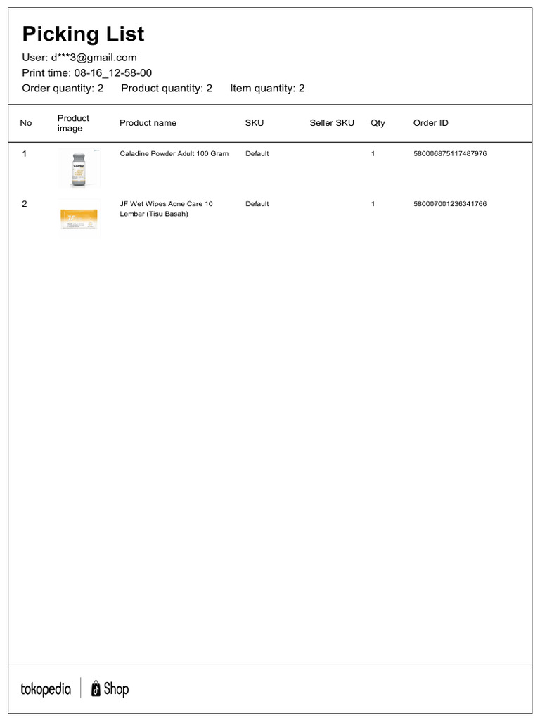 08-16 - 12-58-00 - Picking List | PDF
