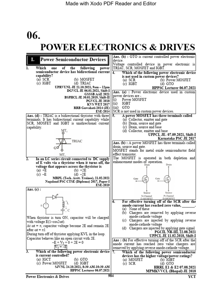 Power Electronics & Drive | PDF | Field Effect Transistor | Mosfet