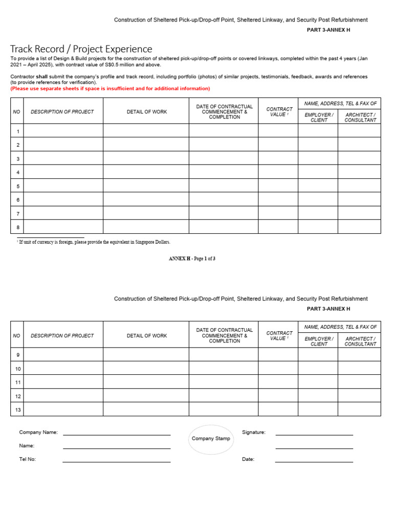 Design & Build Projects Track Record | PDF | Foreign Exchange Market