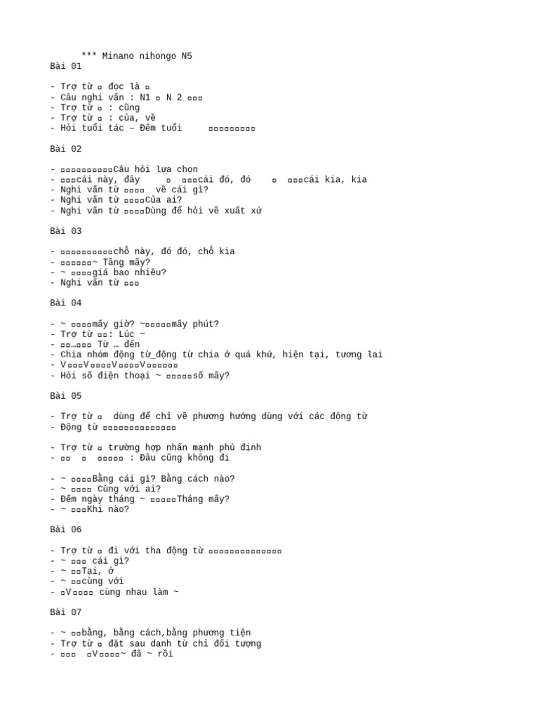 M C L C NG Pháp Minano Nihongo | PDF