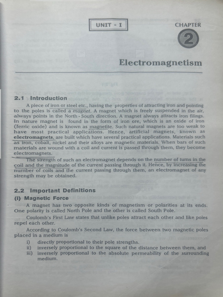 Electromagnetism Definitions | PDF