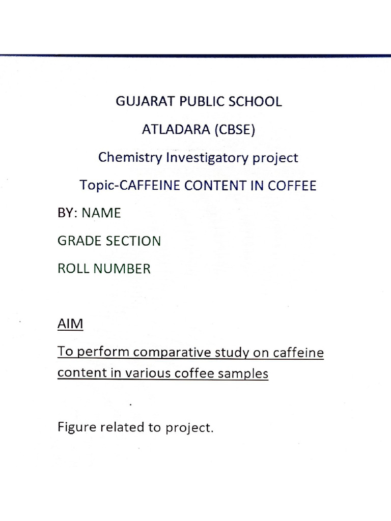 Chemistry Investigatory Project-Sample | PDF
