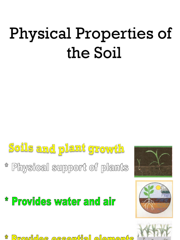 Lesson 2 Physical Properties of Soil | PDF | Soil | Loam