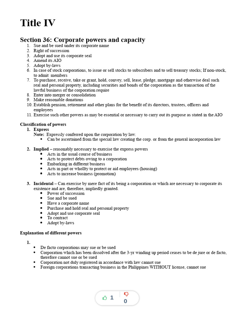 RFBT - Powers of Corporation | PDF | Dividend | Stocks