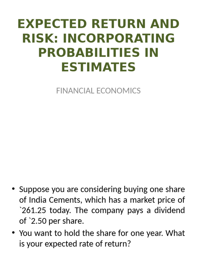 Risk and Return Part 2 | PDF | Risk Aversion | Applied Mathematics