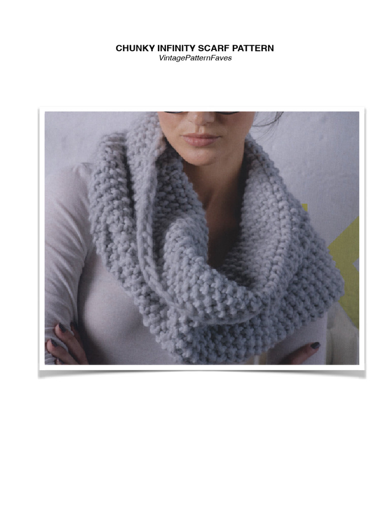 Chunky Infinity Scarf Pattern | PDF