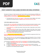 Revised CGTMSE Annual Guarantee Fees | PDF