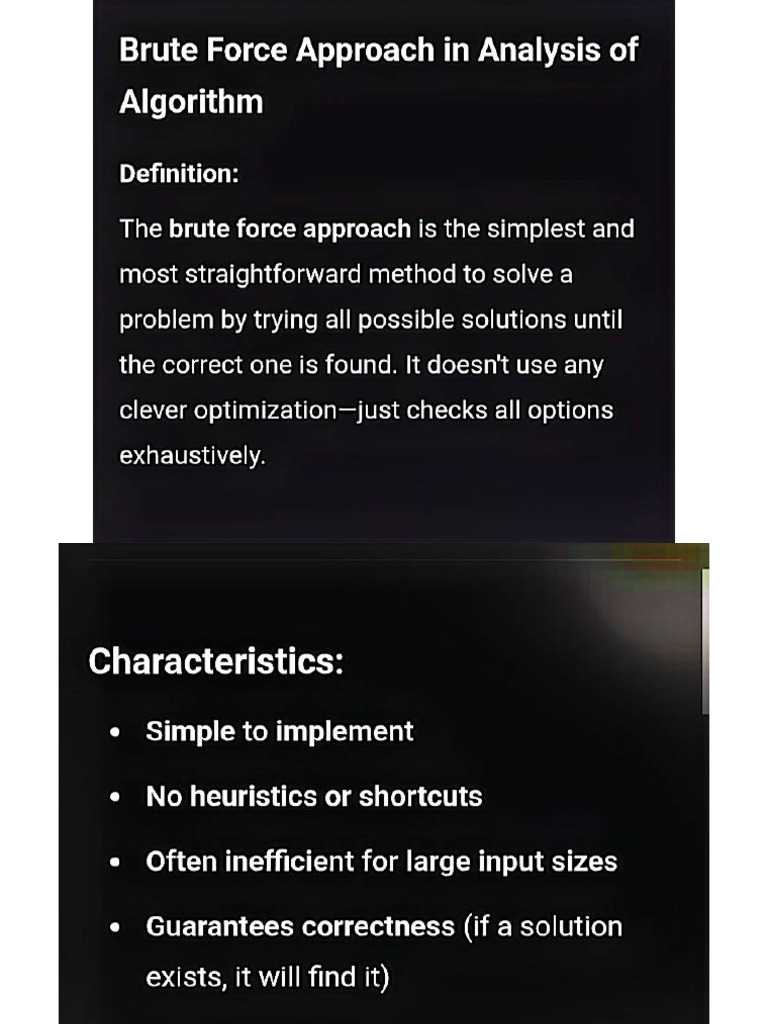 Brute Force Approach in AOA | PDF