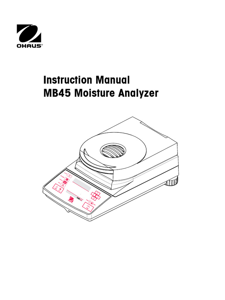 MB45 Moisture Analyzer Manual | PDF | Menu | Menu (Computing)