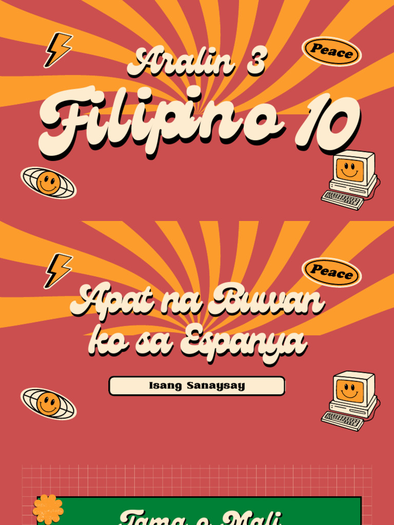 Aralin 3 Apat Na Buwan Sa Espanya | PDF
