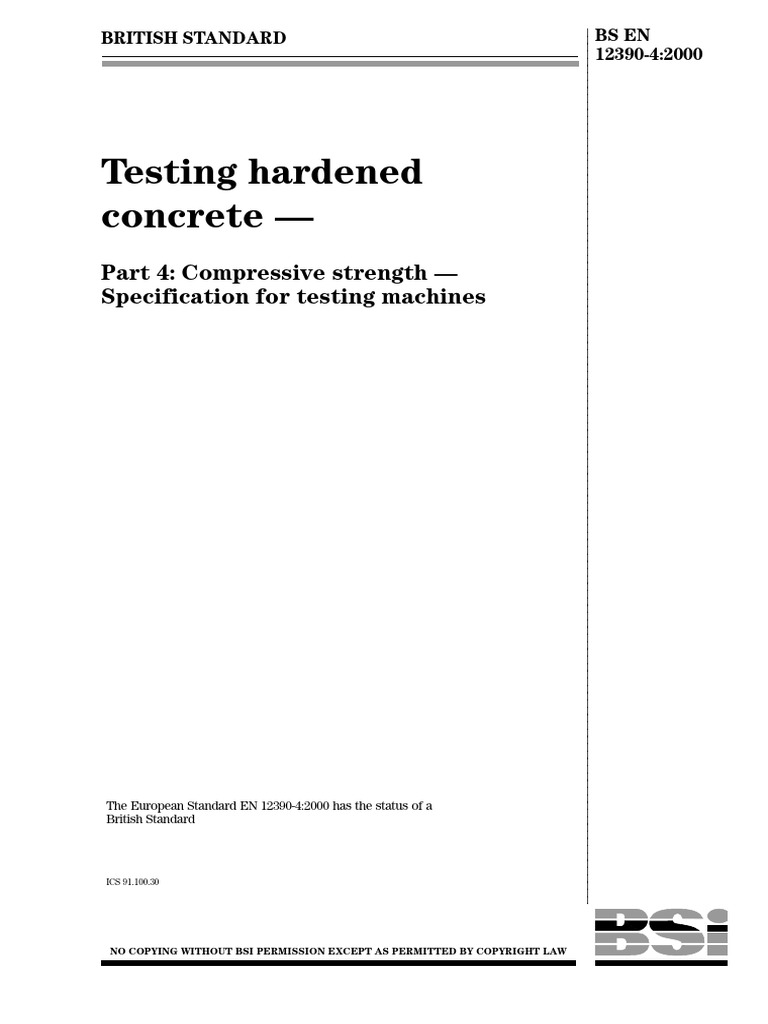 Compressive Strength Testing Standards | PDF | International ...