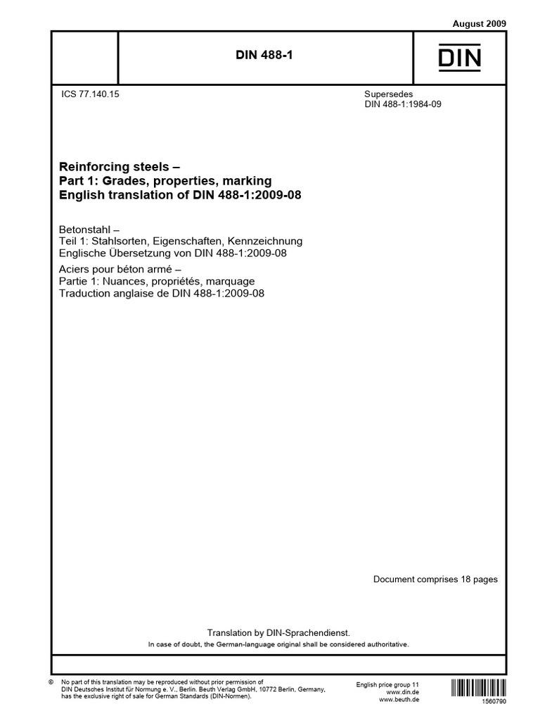 Din 488-1 | PDF | Yield (Engineering) | Strength Of Materials