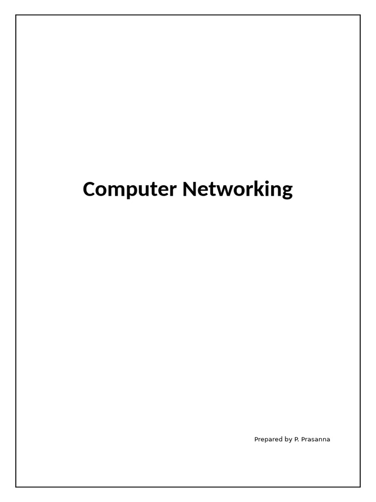 Basics of Computer Networking | PDF | Computer Network | Network Topology
