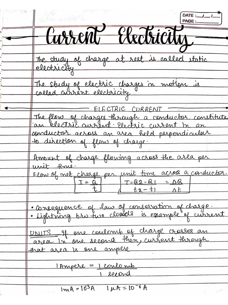 Current Electricity | PDF