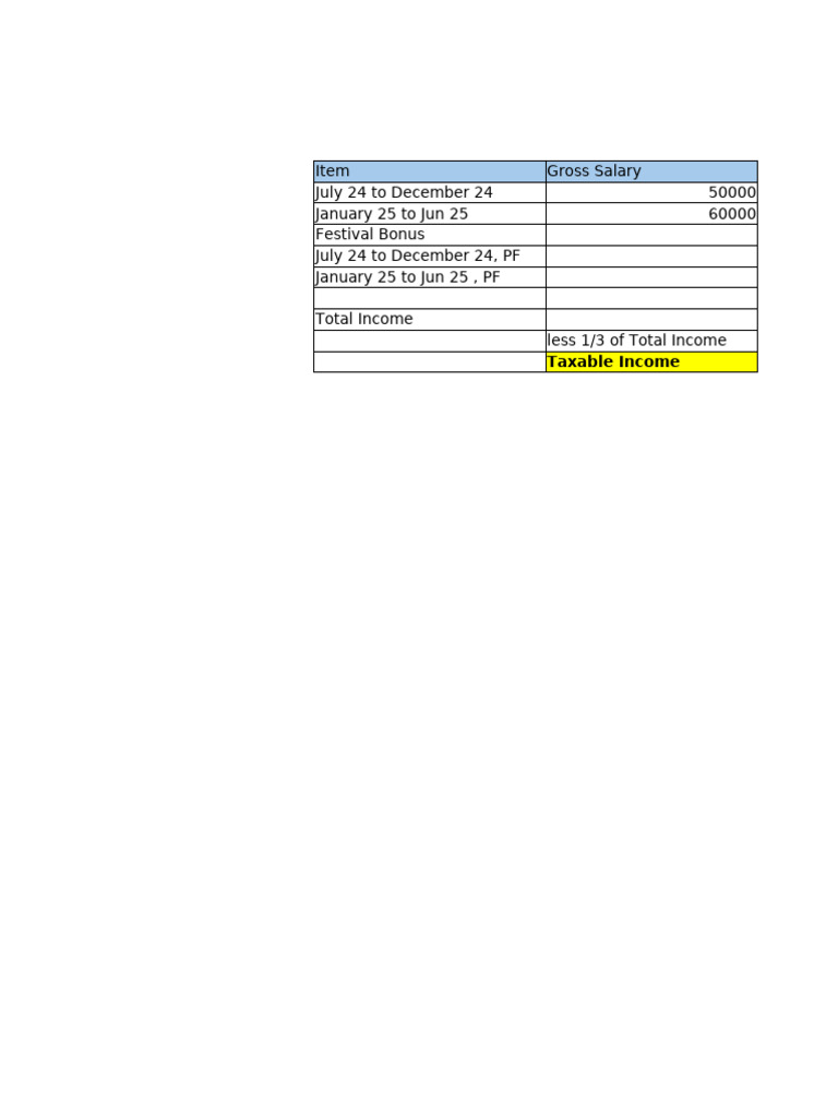 Salary and Tax Breakdown Report | PDF