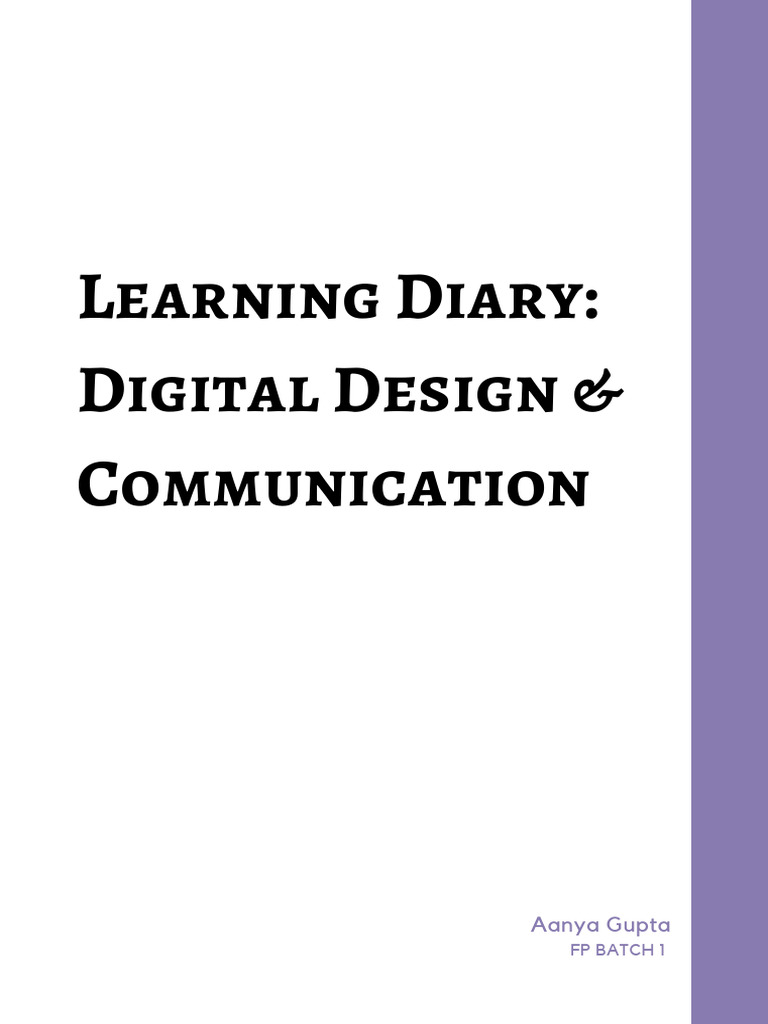 Learning Diary Digital Design.pdf.PDF | PDF | Adobe Illustrator | Page Layout