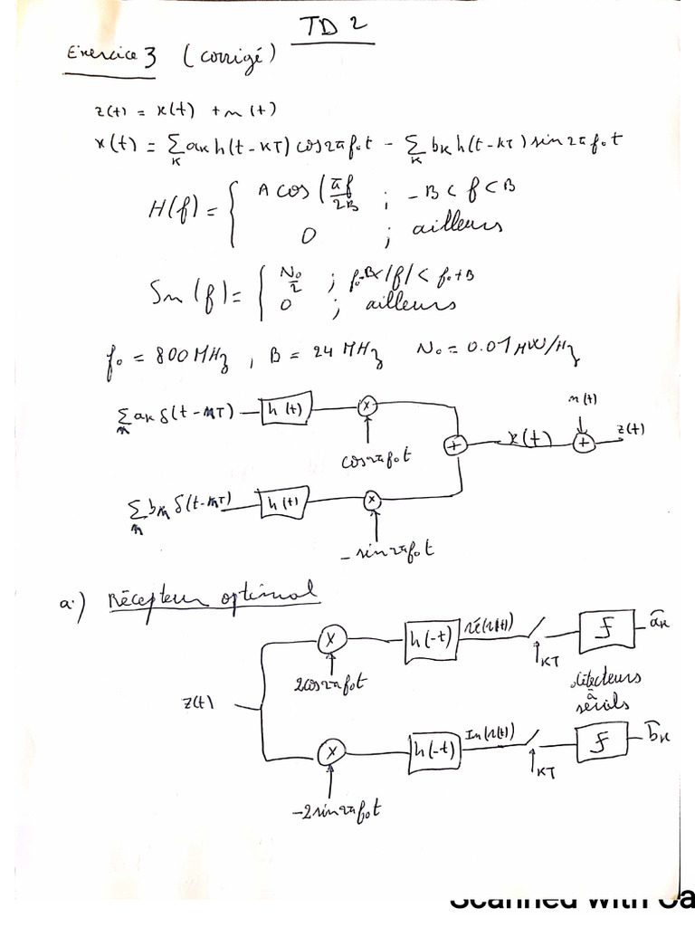 Solution ComNum TD2 Exercice3 | PDF