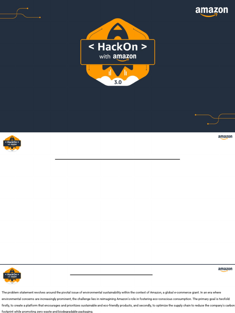HackOn With Amazon Submission Template | PDF | Sustainability | E Commerce