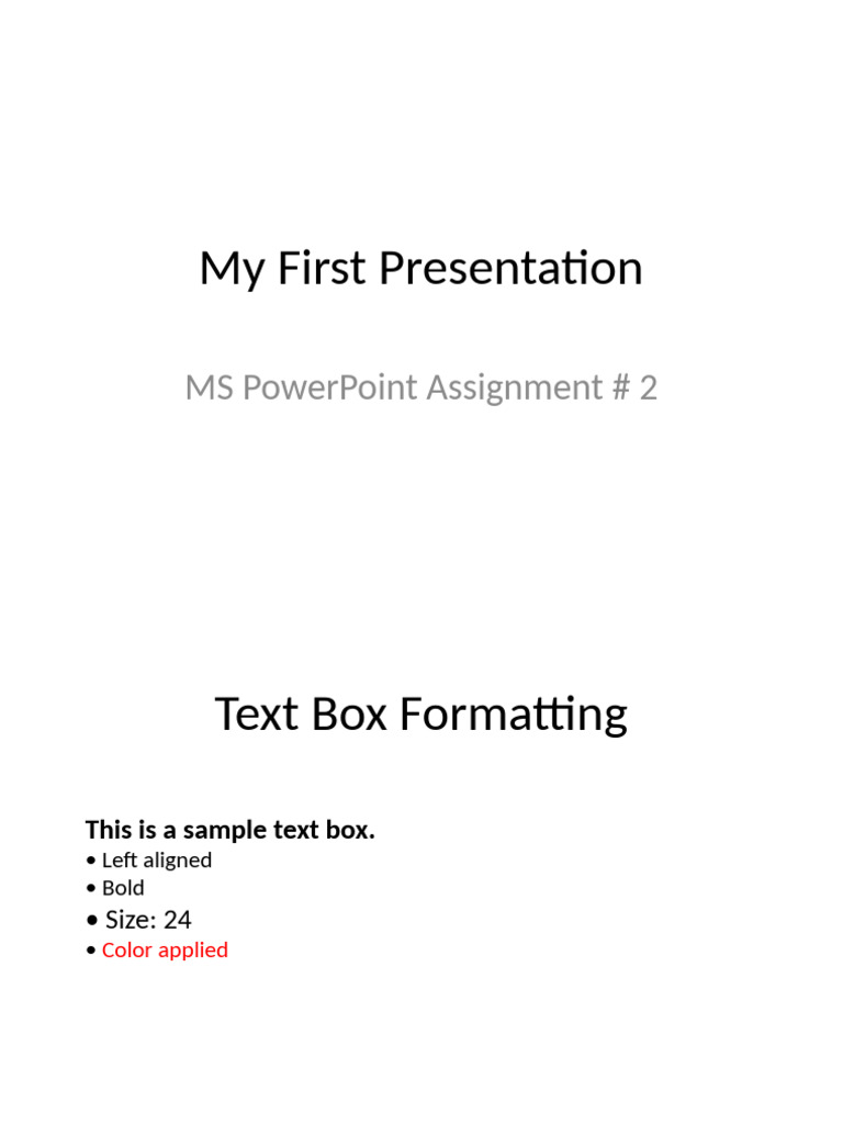 MS PowerPoint Assignment 2 | PDF