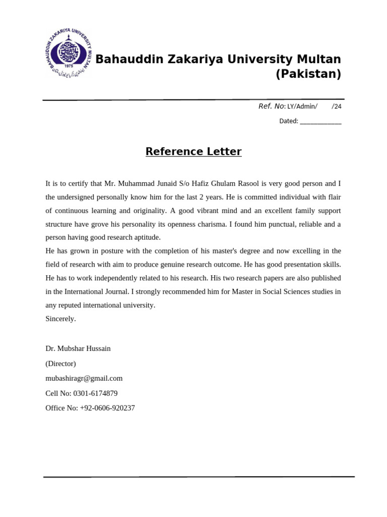 Bahauddin Zakariya University Multan English | PDF