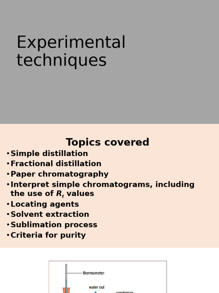 Distillation and Chromatography Techniques | PDF | Distillation ...