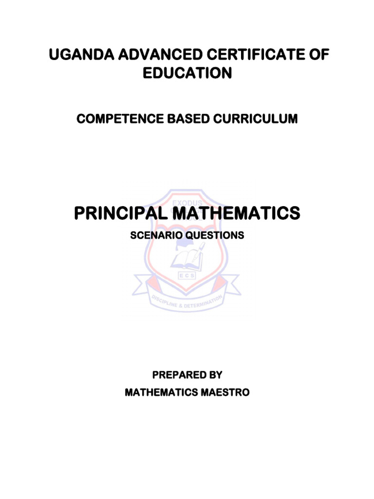 Uganda Advanced Certificate Math Scenarios | PDF | Equations | Angle