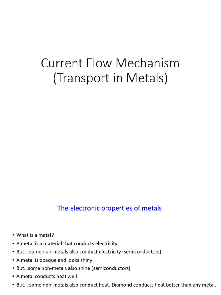 Understanding Metal Conductivity Mechanisms | PDF | Electrical ...