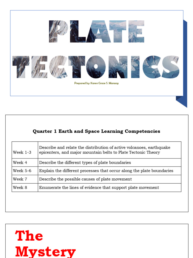 Tectonic Plates: Key Concepts Explained | PDF | Plate Tectonics | Crust ...