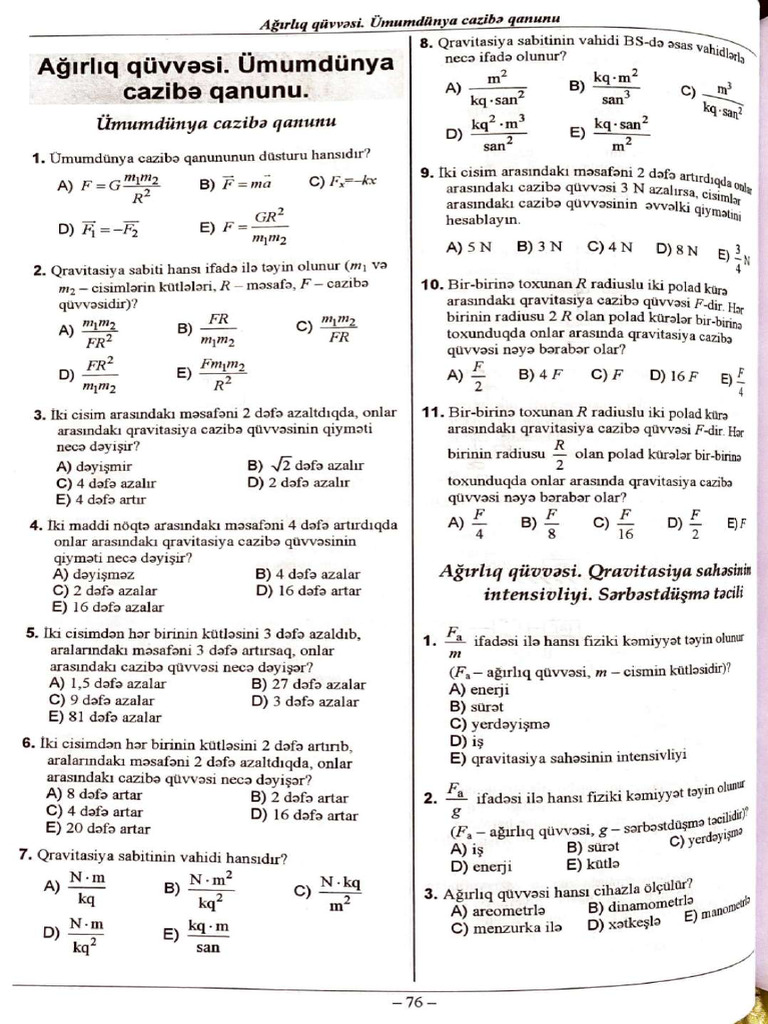 13-Ümumdünya Cazibə Qanunu | PDF
