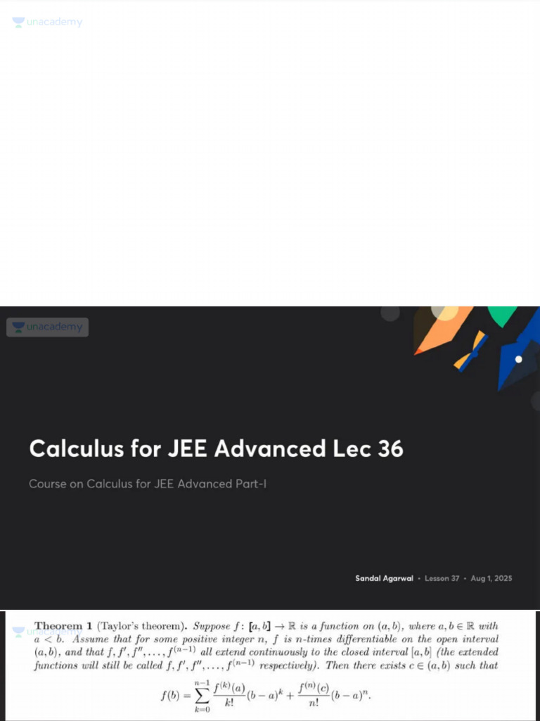 Calculus For JEE Advanced Lec 36 With Anno 1754112468672 | PDF