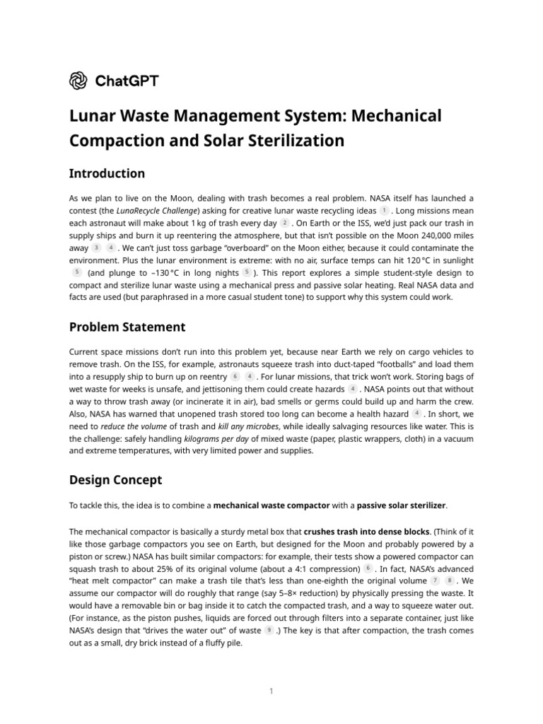 Lunar Waste Management System_ Mechanical Compaction and Solar ...